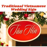Modern Elegant Vietnamese Wedding Sign | Dinh Hon | Tan Hon | Vu Quy ...