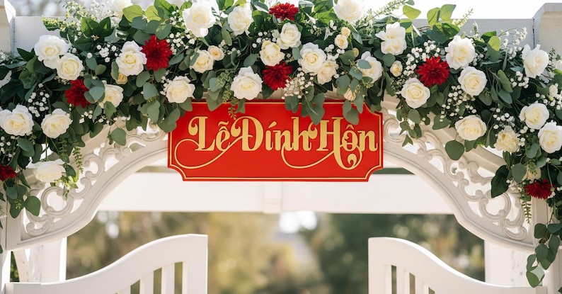 Le Dinh Hon Sign - Bảng Lễ Đính Hôn - Traditional Vietnamese Wedding ...