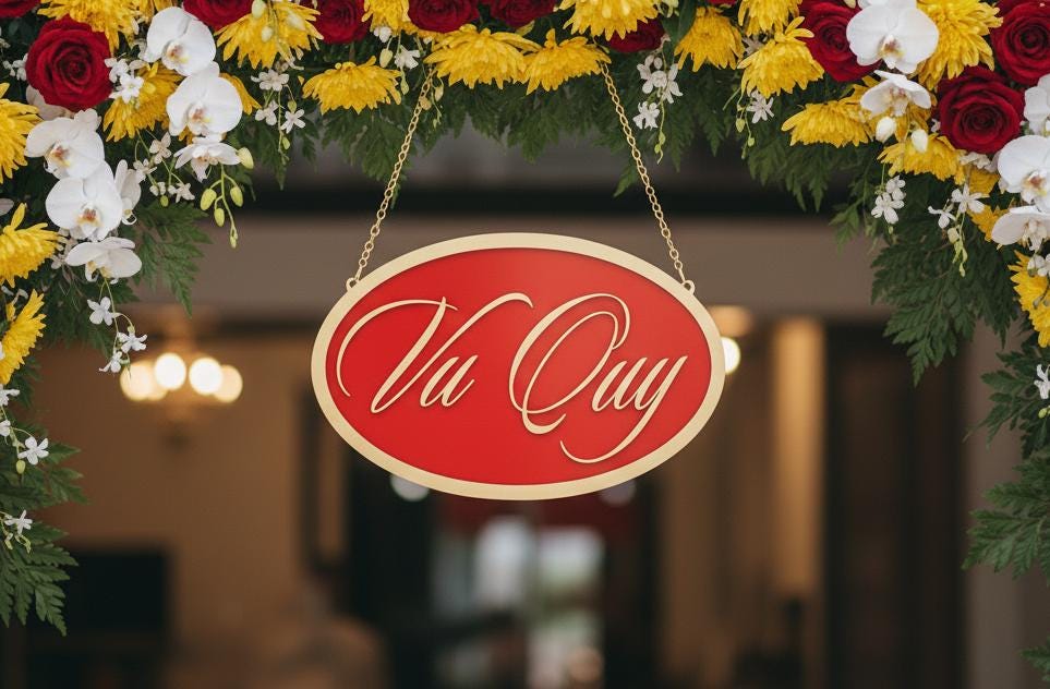 Vu Quy Sign - Traditional Vietnamese Wedding Sign - Dam Cuoi Sign ...