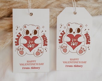 Editable Valentine's Day Gift Tag I Love You to Pizzas - Etsy