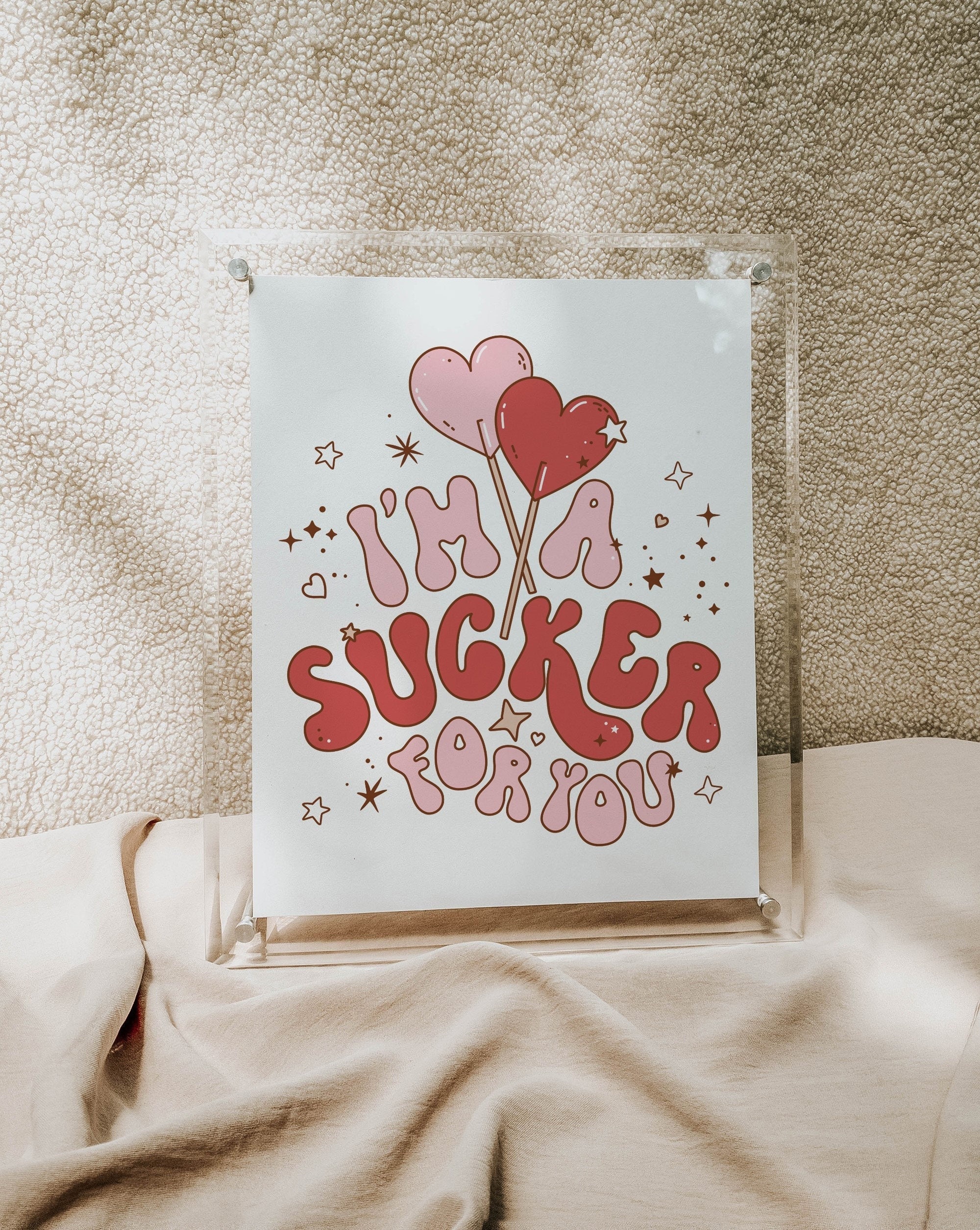 Editable Valentine's Day Party Sign, I'm a Sucker for You Decor ...