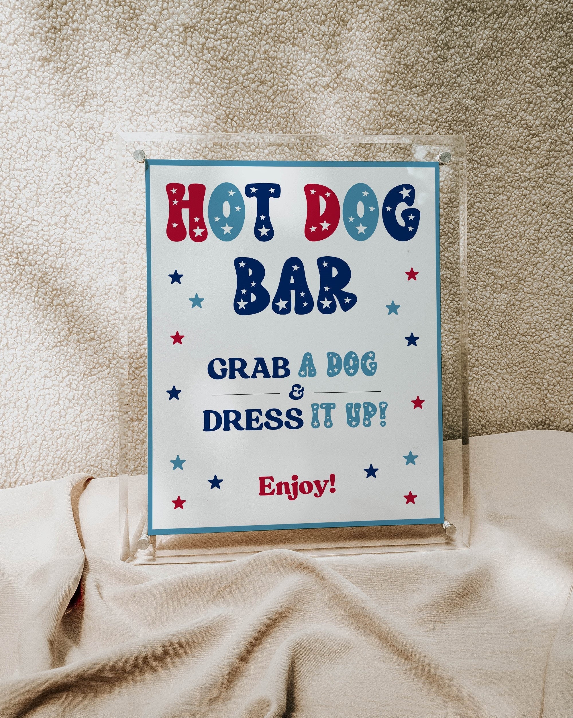 Editable Hot Dog Bar Sign, 4th of July Decor (digital Download) - Etsy