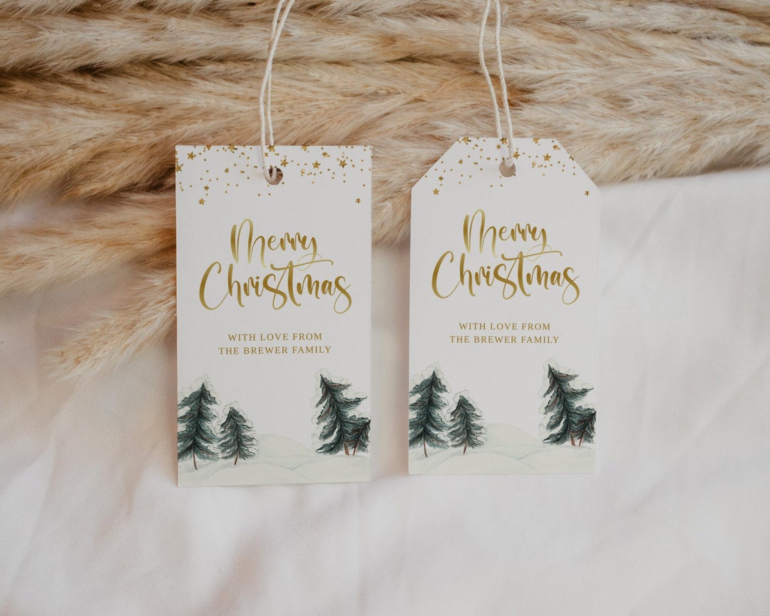 Editable Christmas Gift Tag Template (digital Download) - Etsy