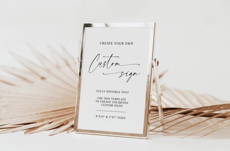 Editable Calligraphy Custom Wedding Sign, Script Wedding Sign, Download ...