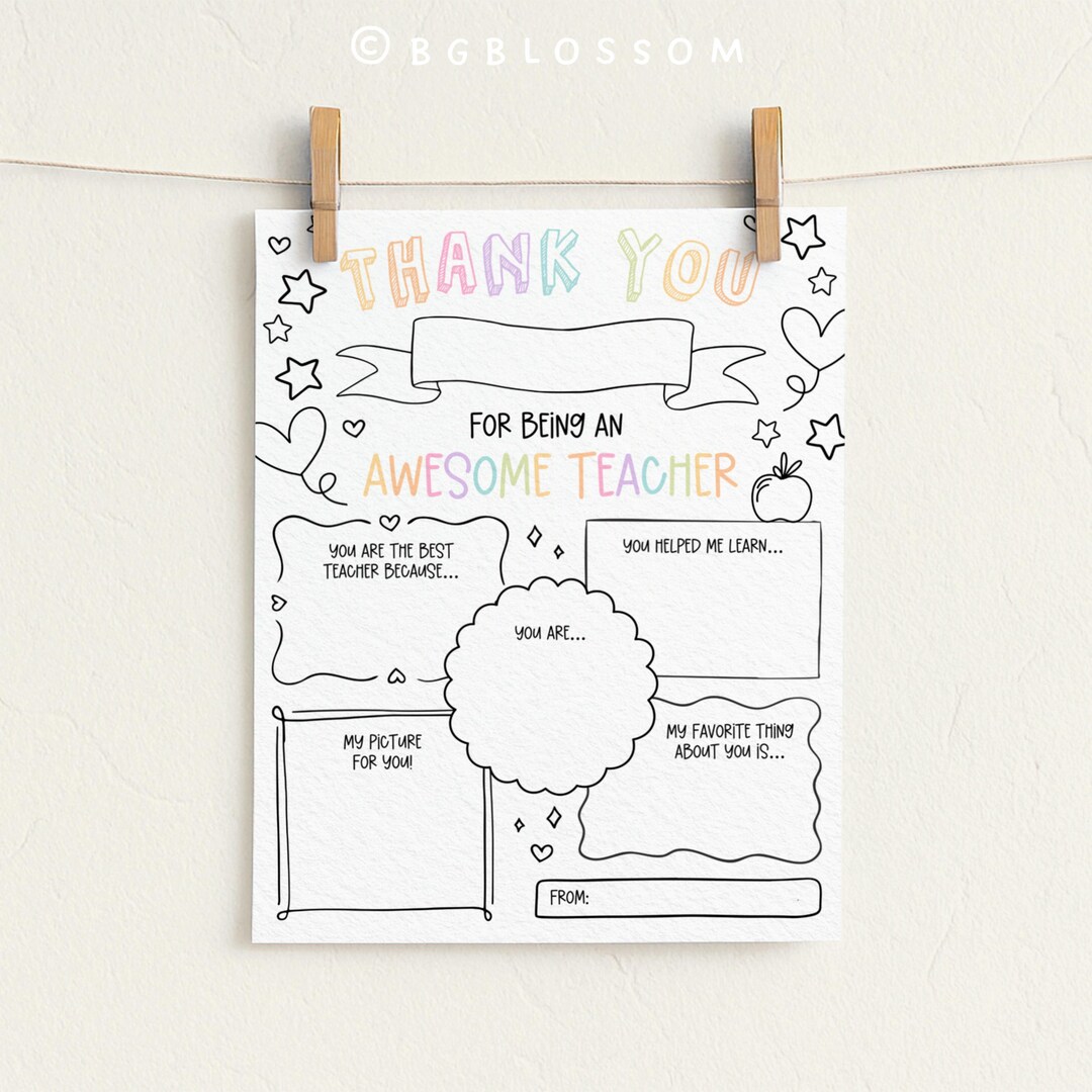 Editable Teacher Appreciation Week Letter, Thank You Gift Printable ...