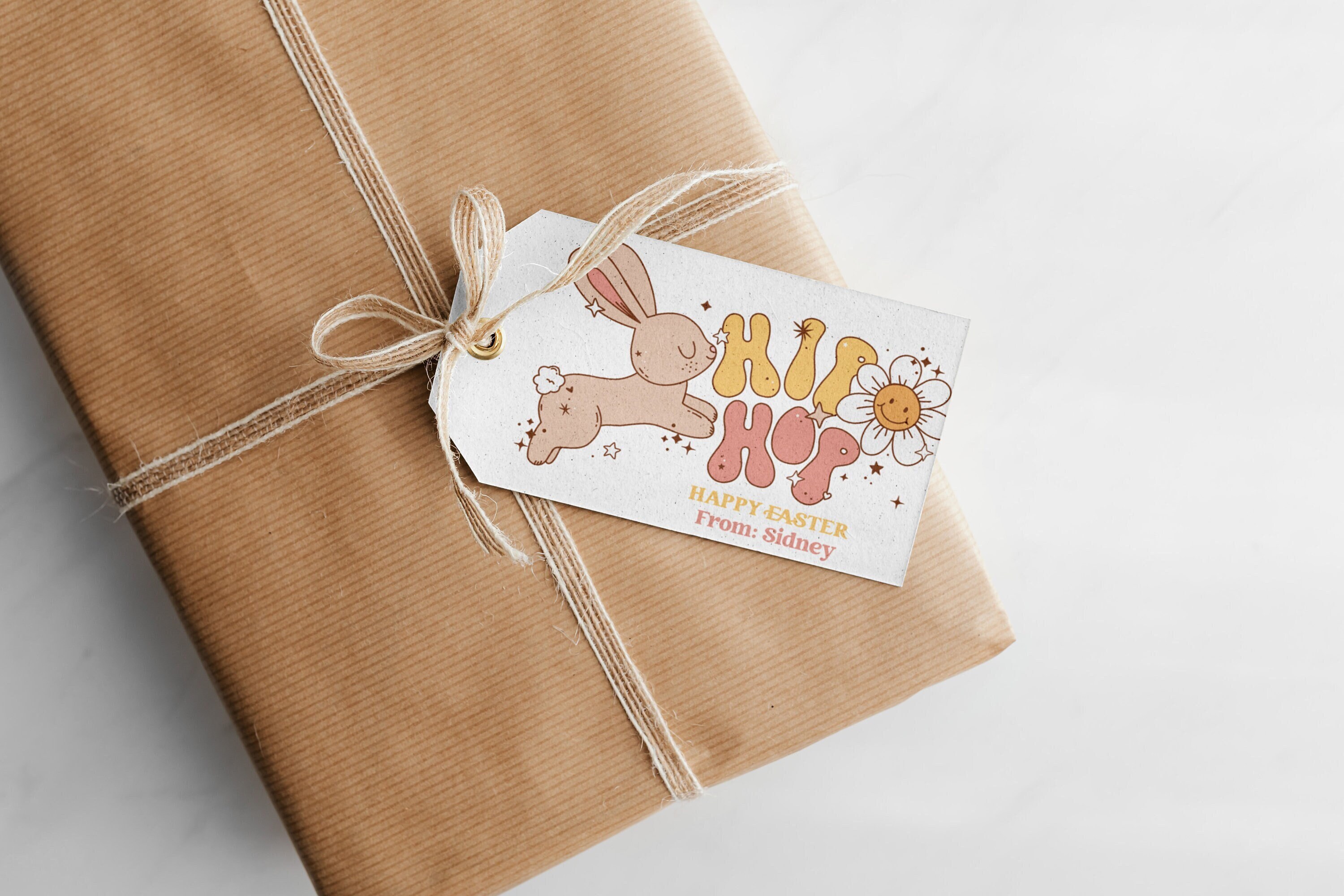 Editable Easter Gift Tag, Hip Hop Groovy Gift Tag Template, Download ...
