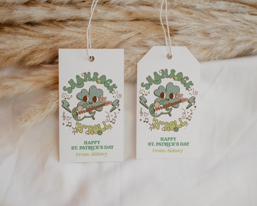 Editable Shamrock Gift Tag Template, St. Patrick's Day (digital ...