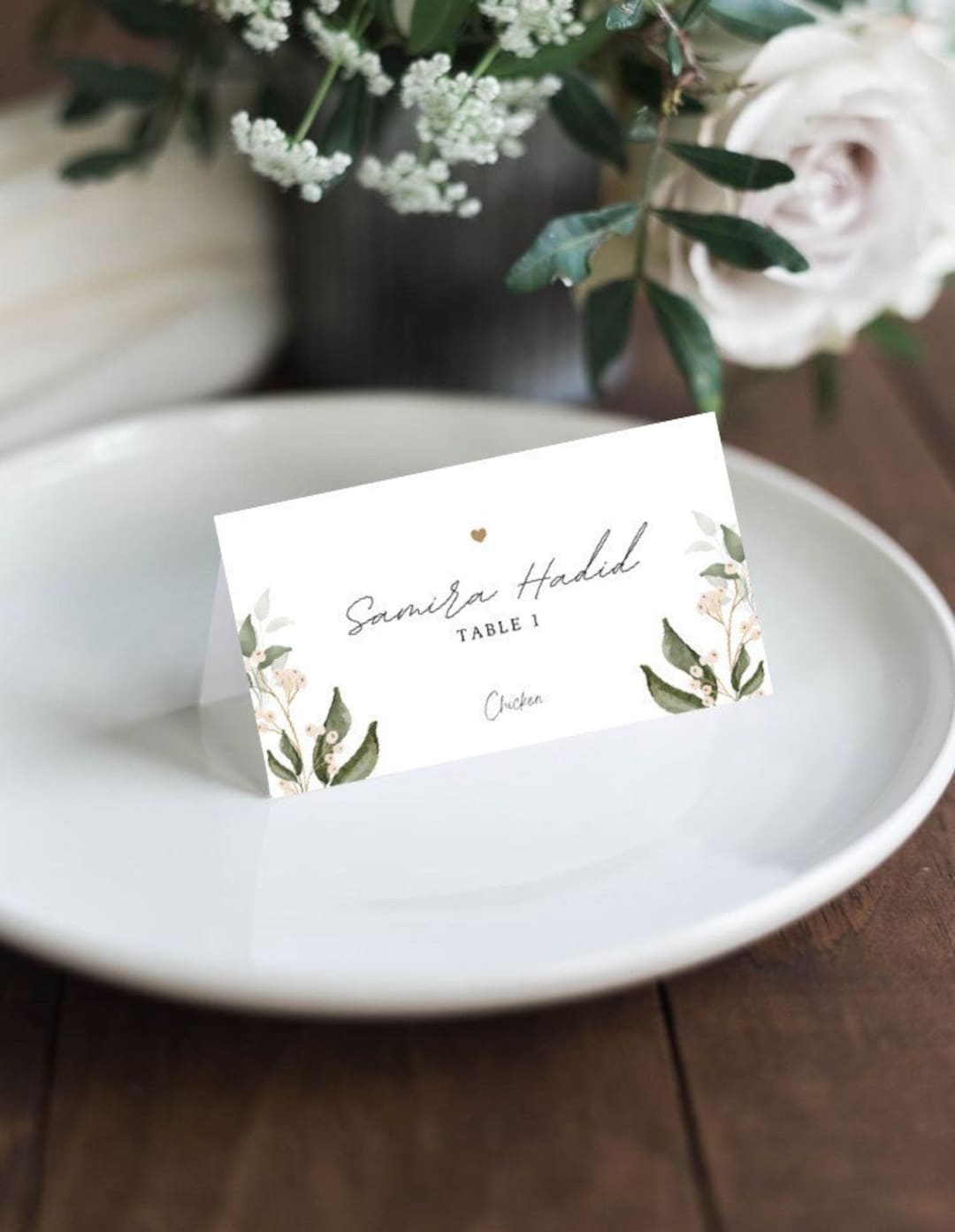 Editable Place Cards With Meal Icons for and Elegant yet Simple Added ...
