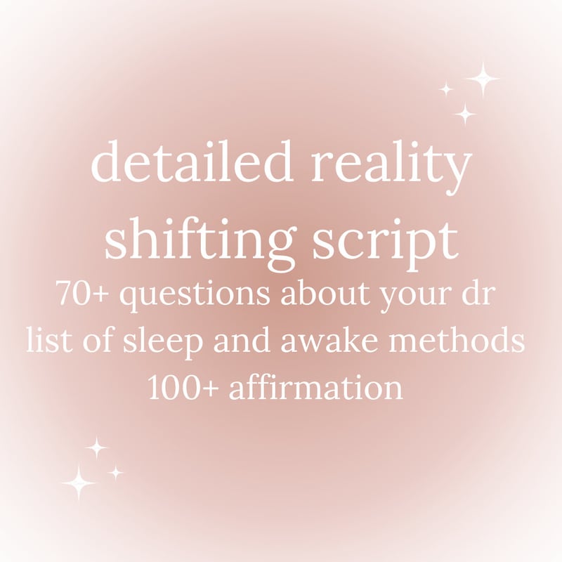 Reality Shifting - Etsy