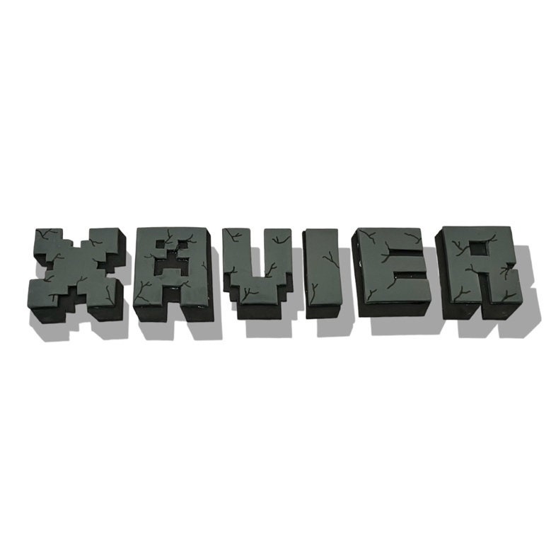 Minecraft Fondant Name Lettering Custom Name for Your Gamer's Cake Made ...