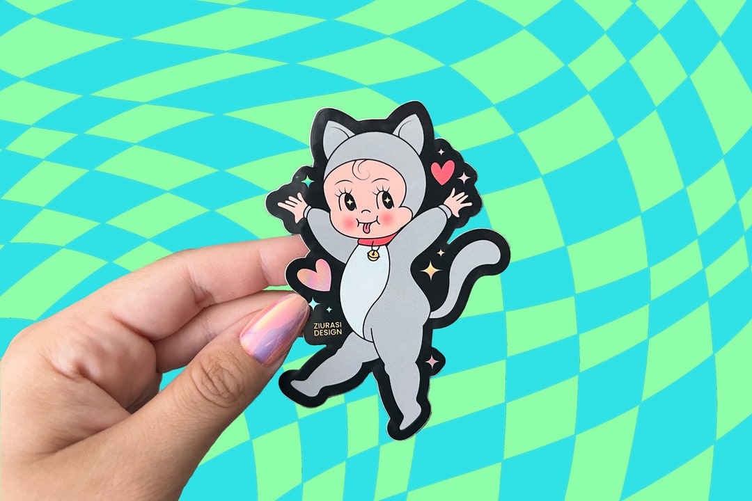 Kewpie Kitty Sticker - Etsy
