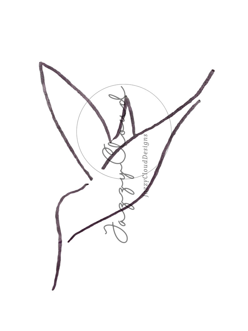 Hummingbird Line Drawing Set of 4, Digital Download, Abstract Art, Wall ...