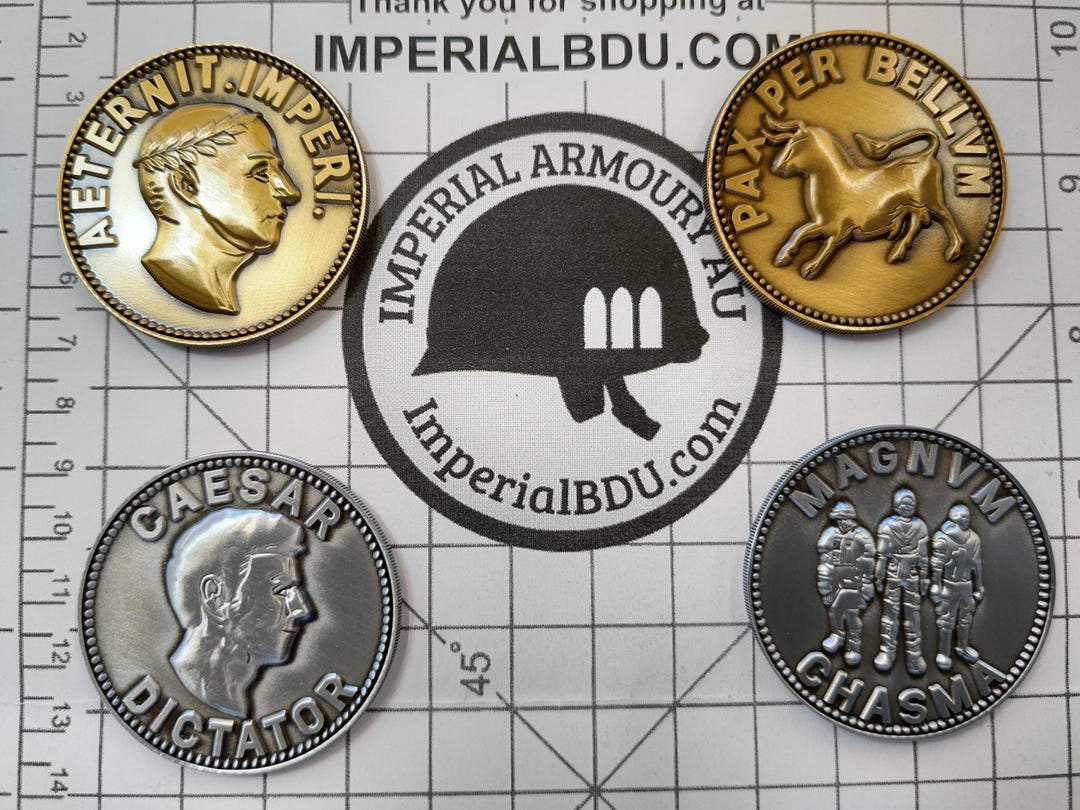 Fallout New Vegas FNV - Caesar Legion Denarius & Aureus Gold/silver ...