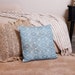 Blue French Tile Pattern Throw Pillow Cover: Coastal Boho Decor - Etsy