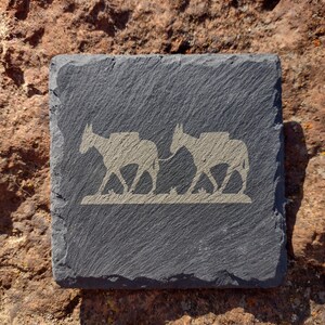 Small Mule Pack String Set | Laser Engraved Slate Coasters | Mule ...