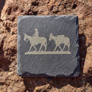 Small Mule Pack String Set | Laser Engraved Slate Coasters | Mule ...