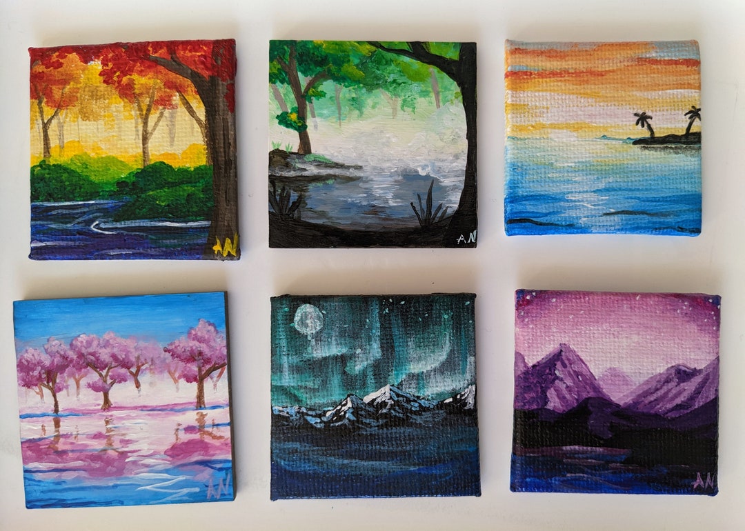 LGBTQIA+ Pride Stealth Flag 2x2 Magnet Hand Painted Acrylic - Etsy