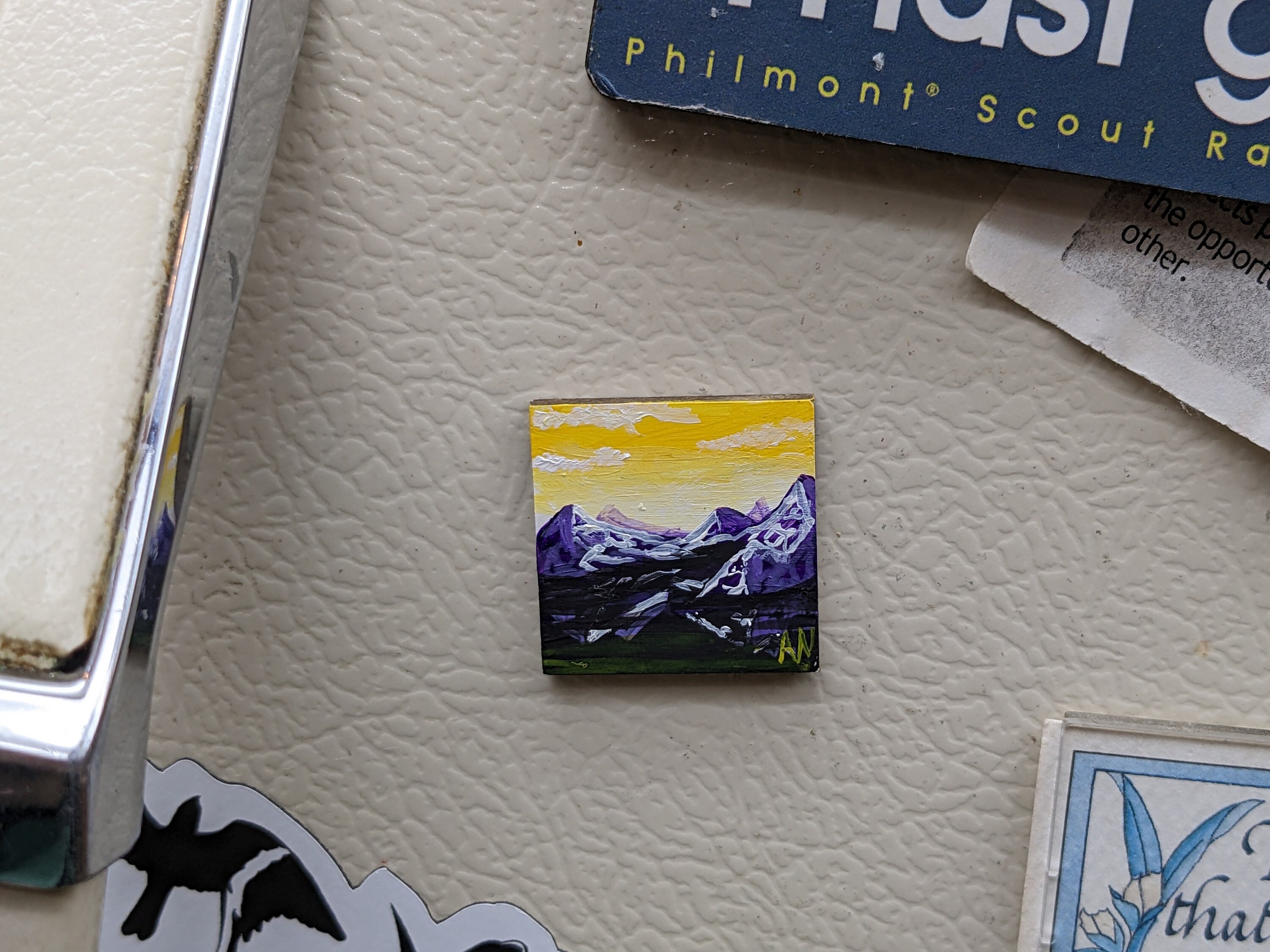 LGBTQIA Pride Stealth Flag 1x1 Magnets Tiny Hand Painted Acrylic - Etsy