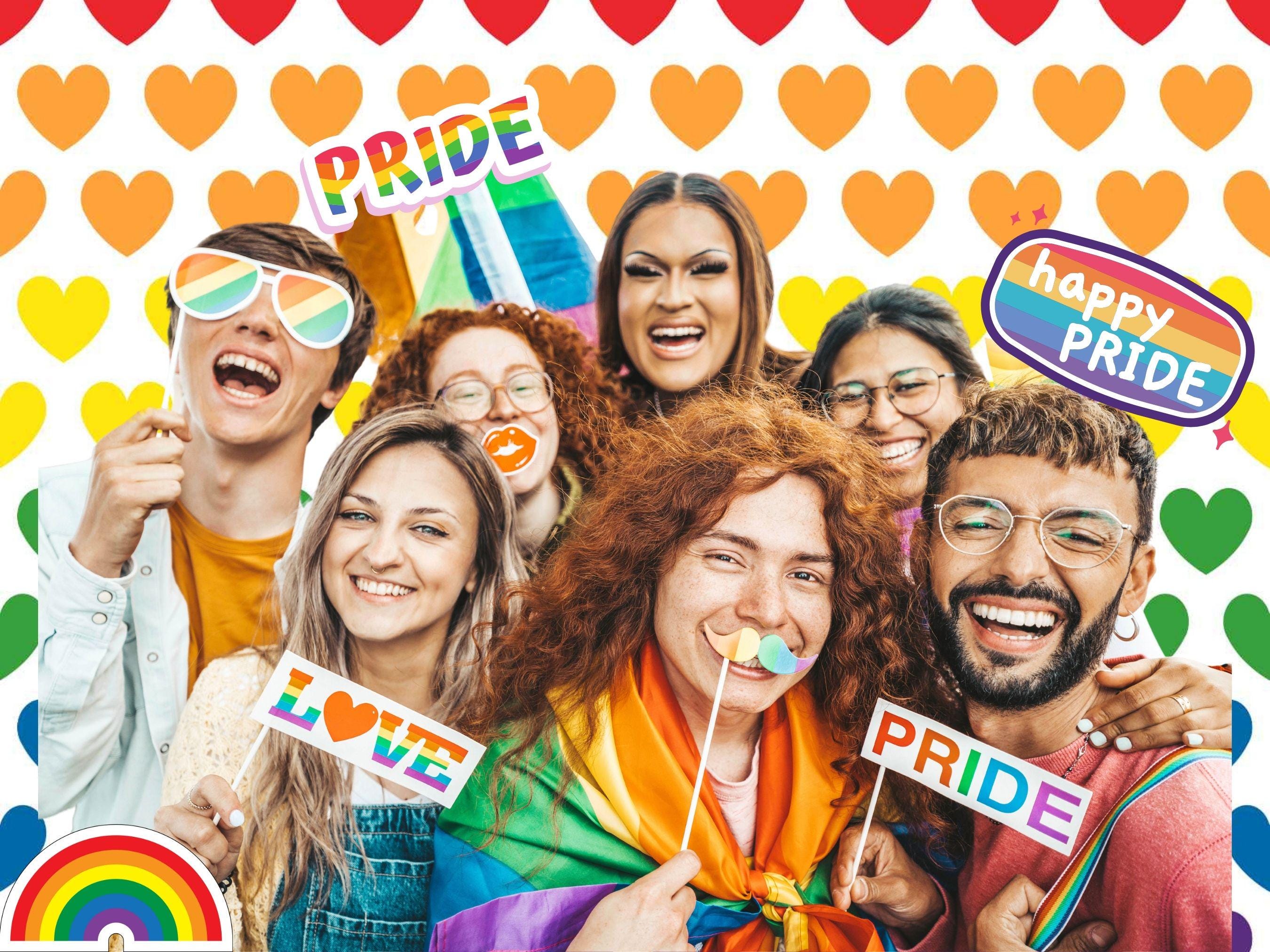 LGBTQ Digital Paper, LGBT Printable Rainbow Pride Junk Journal ...