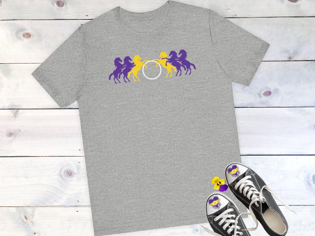 Cute Subtle Pride Intergender Flag Discreet Horse Shirt, LGBTQI T-shirt ...