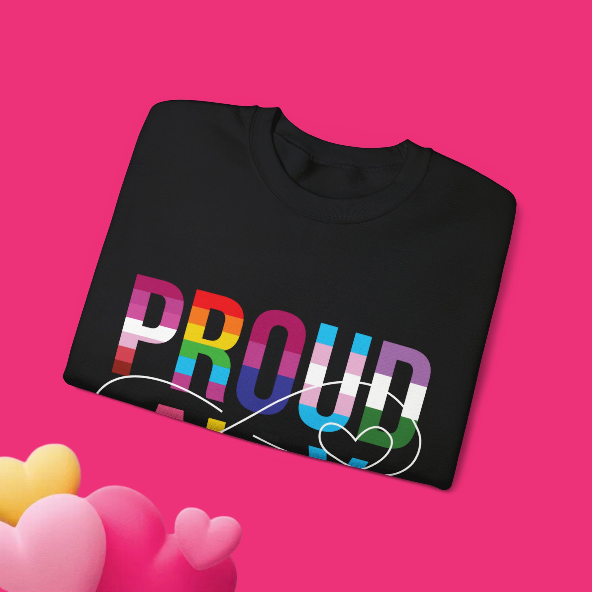 LGBTQ Proud Ally Subtle Pride Flags Unisex Heavy Blend™ Crewneck Human ...