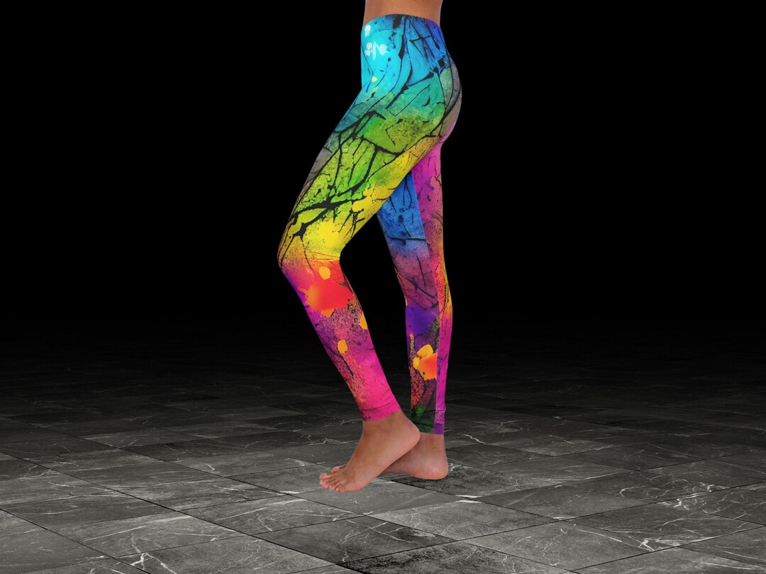 Rainbow Pride Flag Festival Leggings, Colorful Gay Tights, LGBTQ ...
