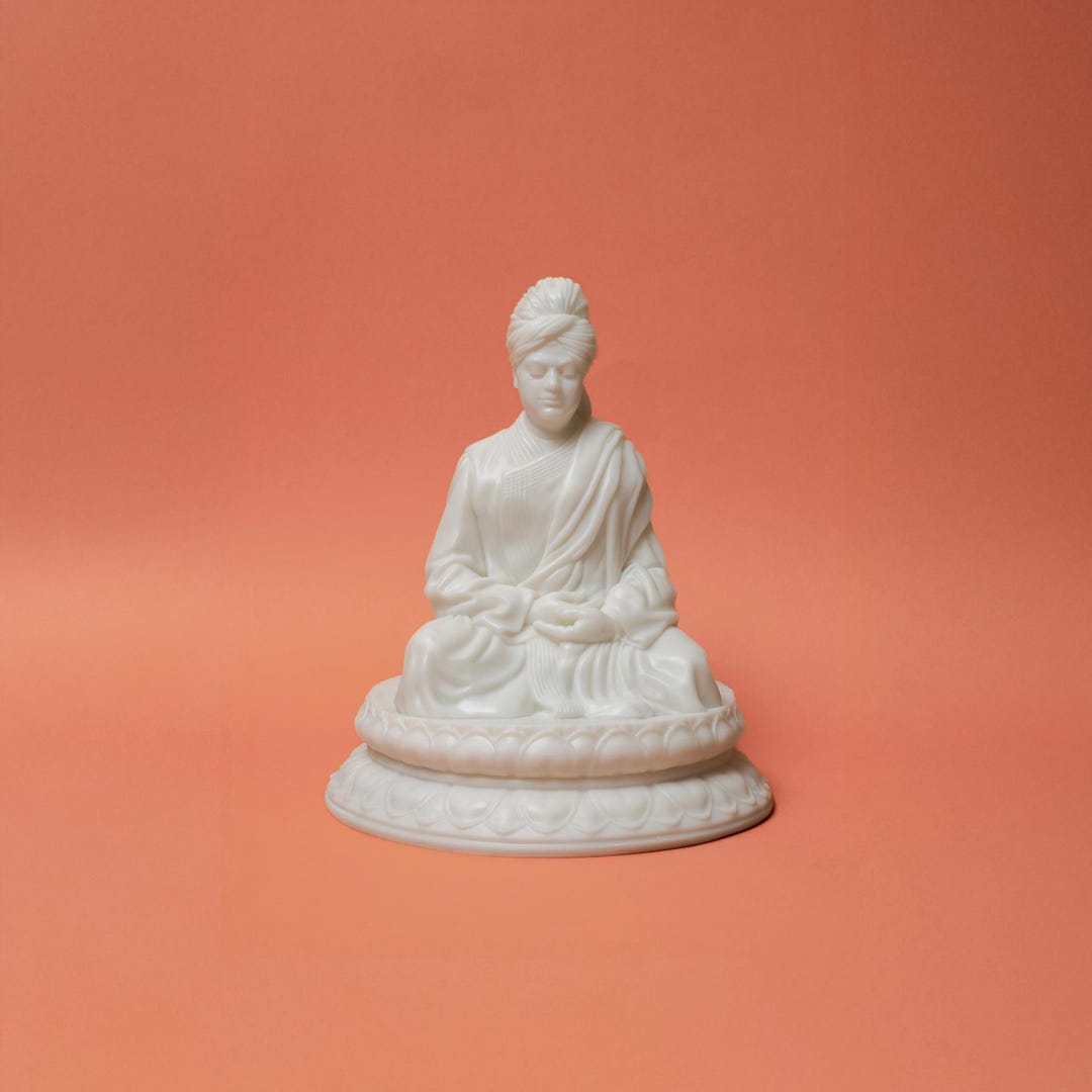 Swami Vivekananda Marble Powder Statue | Washable Idol | Handcrafted ...