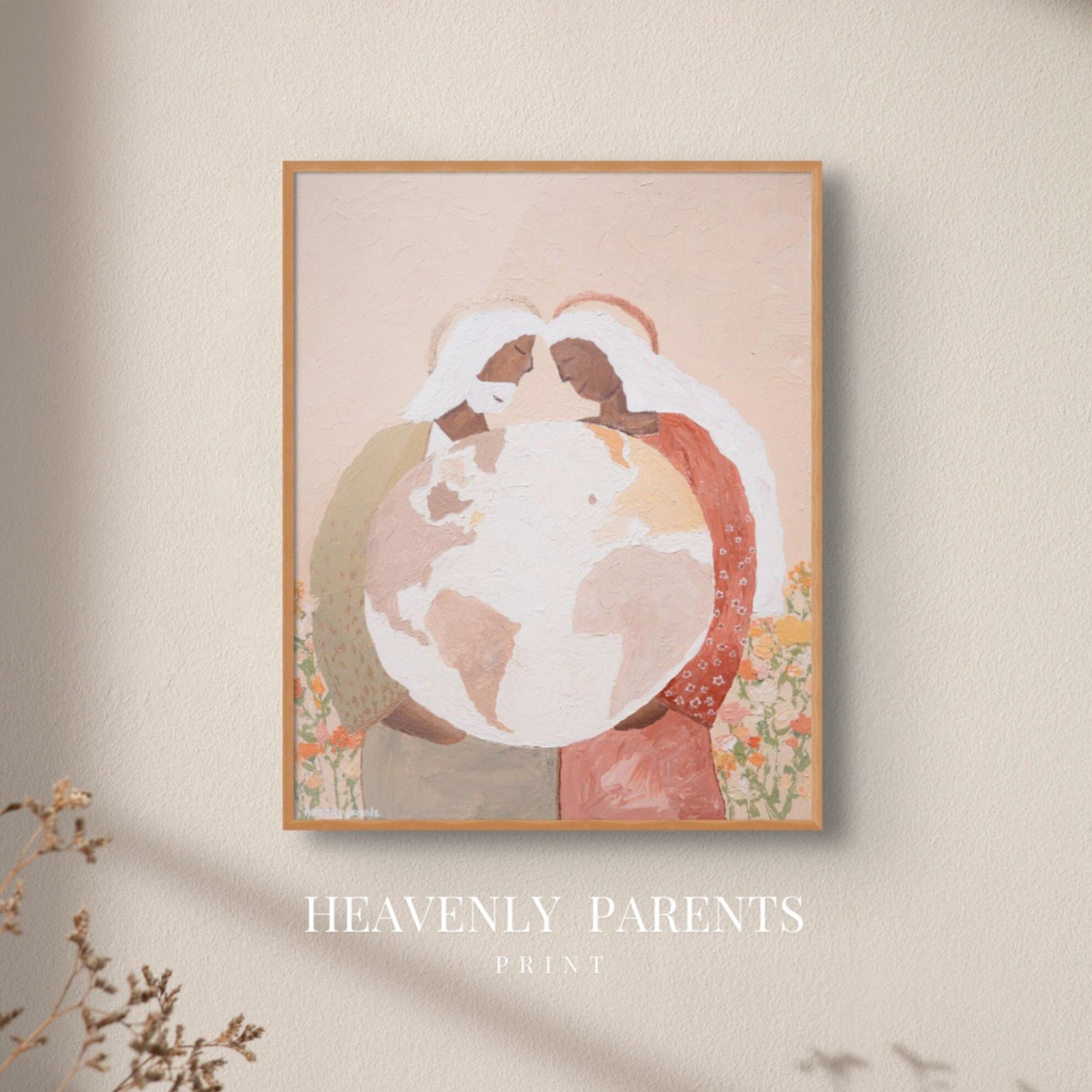 Heavenly Parents | Christian Art Print, LDS Art, Acrylic Painting ...