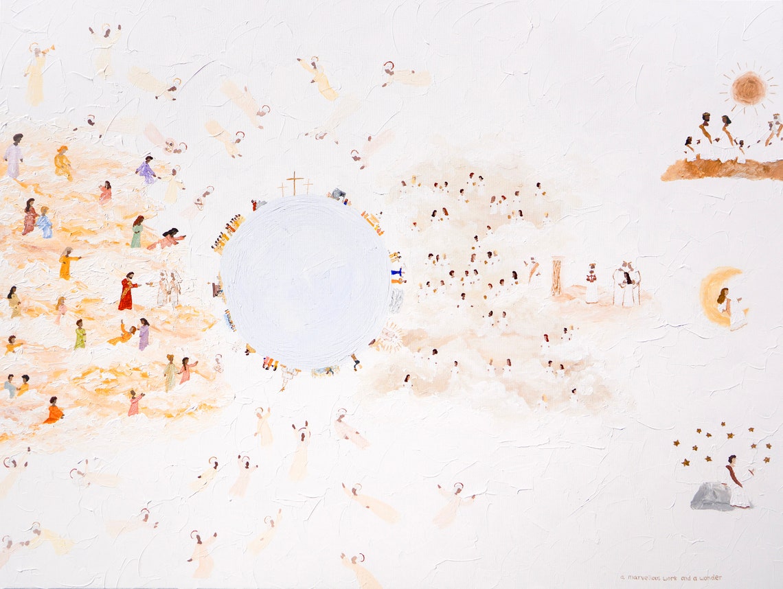 The Plan of Happiness | Christian Art Print, LDS Art, Acrylic Painting ...