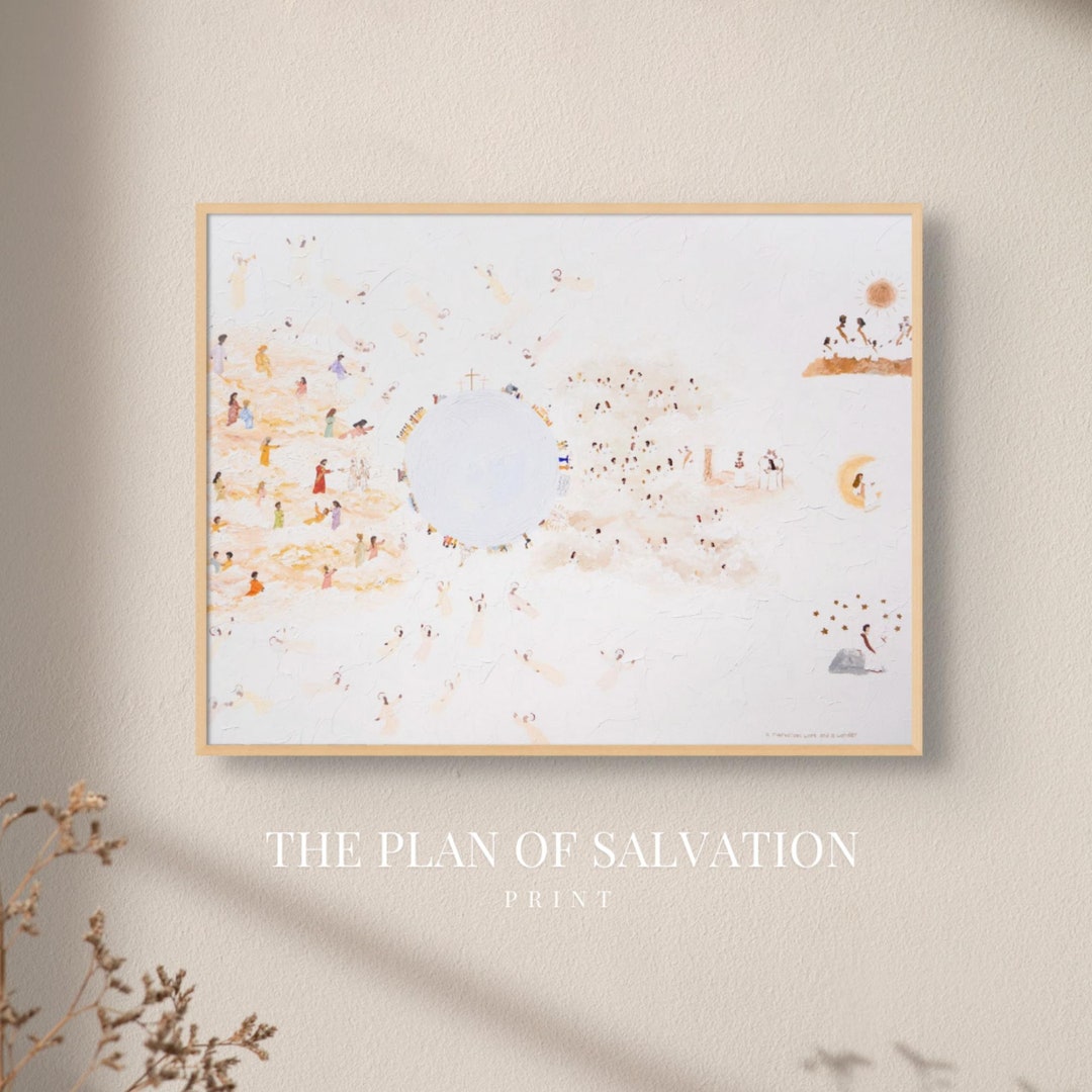 The Plan of Happiness | Christian Art Print, LDS Art, Acrylic Painting ...