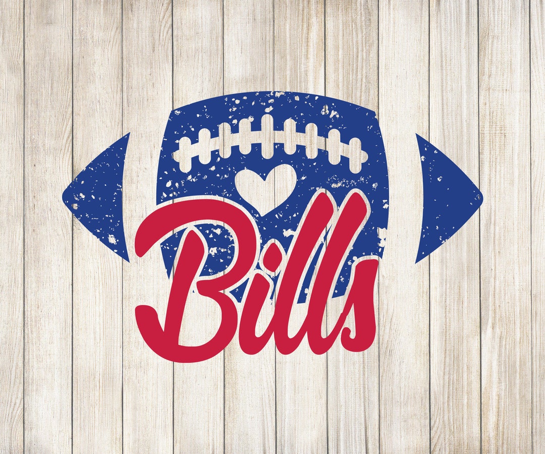 Bills Svg Football Distressed Love for Cutting With Cricut, Bills Png ...