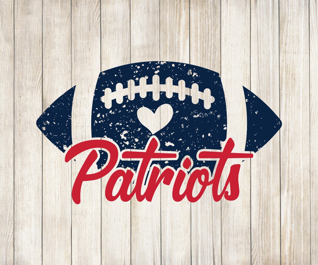 Patriots Svg Football Distressed Love for Cutting With Cricut, Patriots ...
