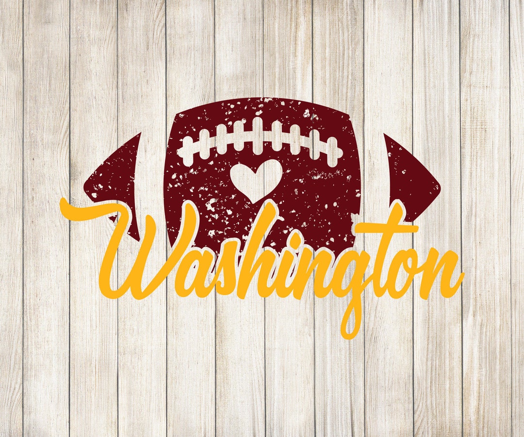 Washington Svg Football Distressed Love for Cutting With Cricut ...