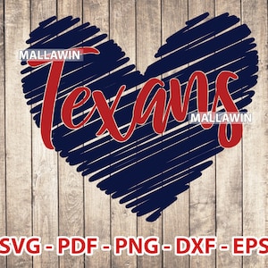 Texans Svg Football Love for Cutting With Cricut, Texans Png, Dxf, Eps ...