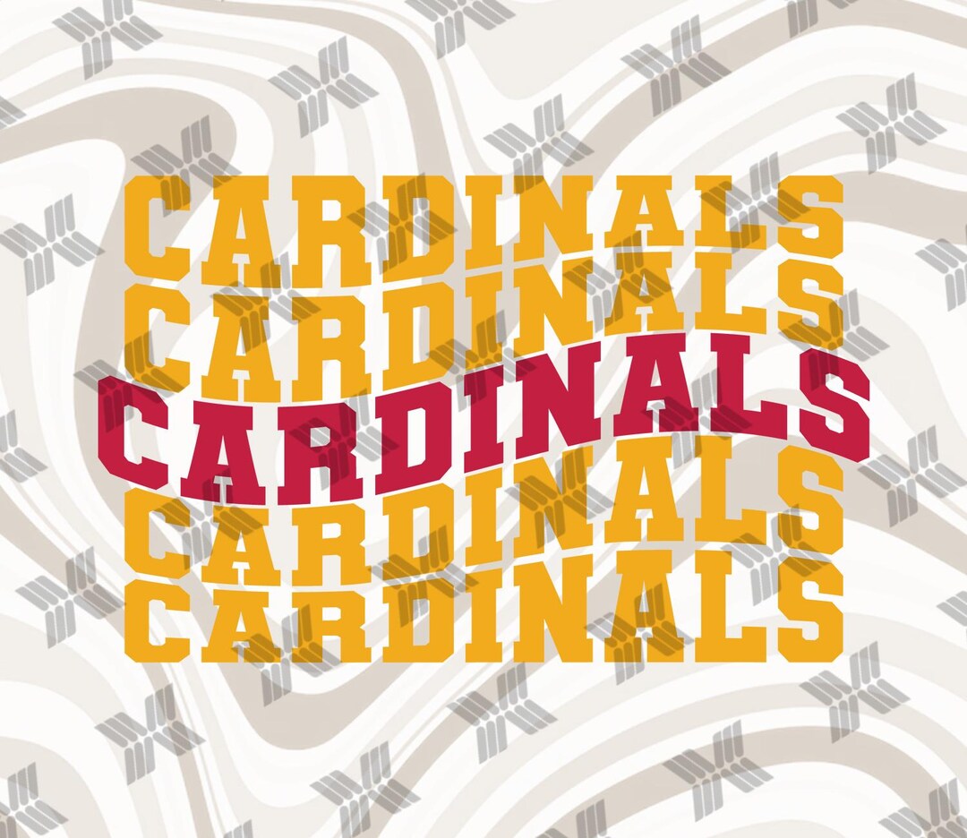 Cardinals Wave Svg File for Cutting With Cricut, Cardinals Png for ...