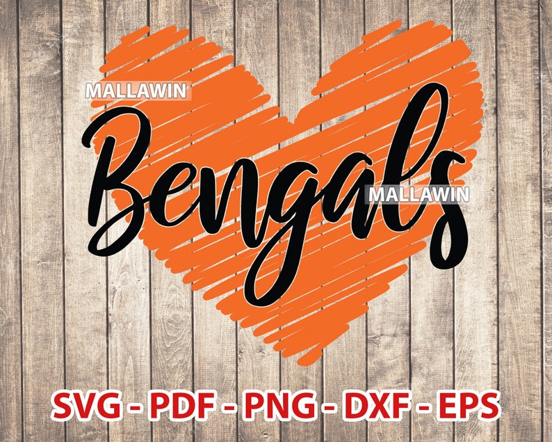 Bengals Svg Football Love for Cutting With Cricut, Bengals Png, Dxf ...