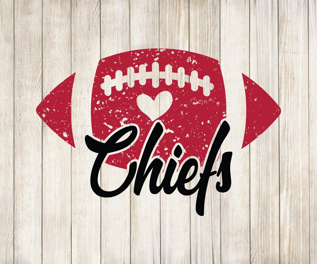 Chiefs Svg Football Distressed Love for Cutting With Cricut, Chiefs Png ...