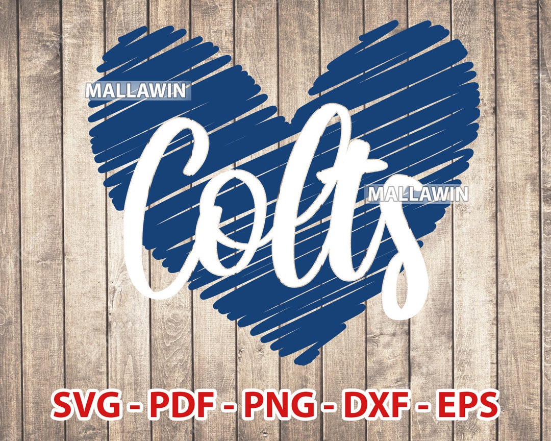 Colts Svg Football Love for Cutting With Cricut, Colts Png, Dxf, Eps - Etsy