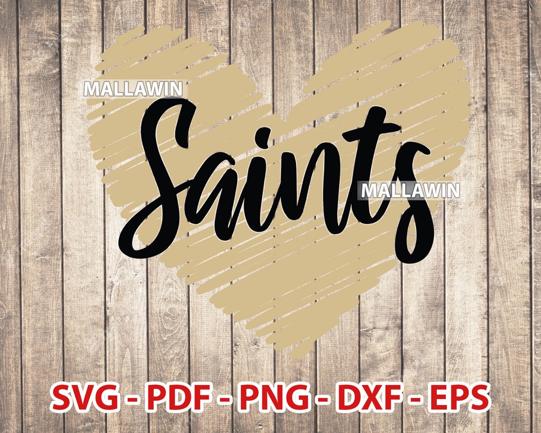 Saints Svg Football Love for Cutting With Cricut, Saints Png, Dxf, Eps ...