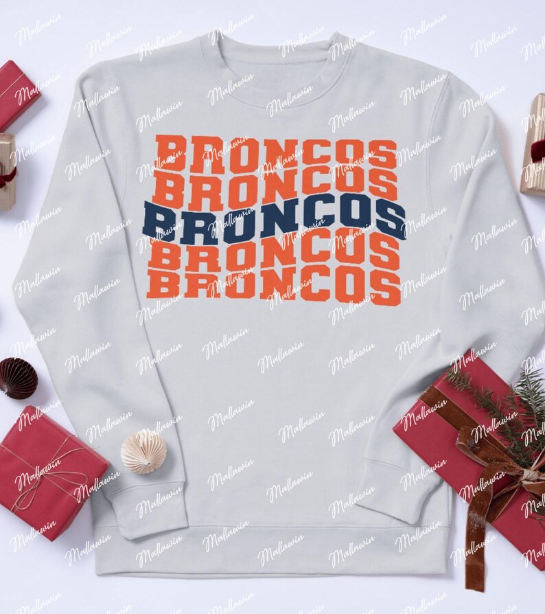 Broncos Wave Svg File for Cutting With Cricut, Broncos Png for ...