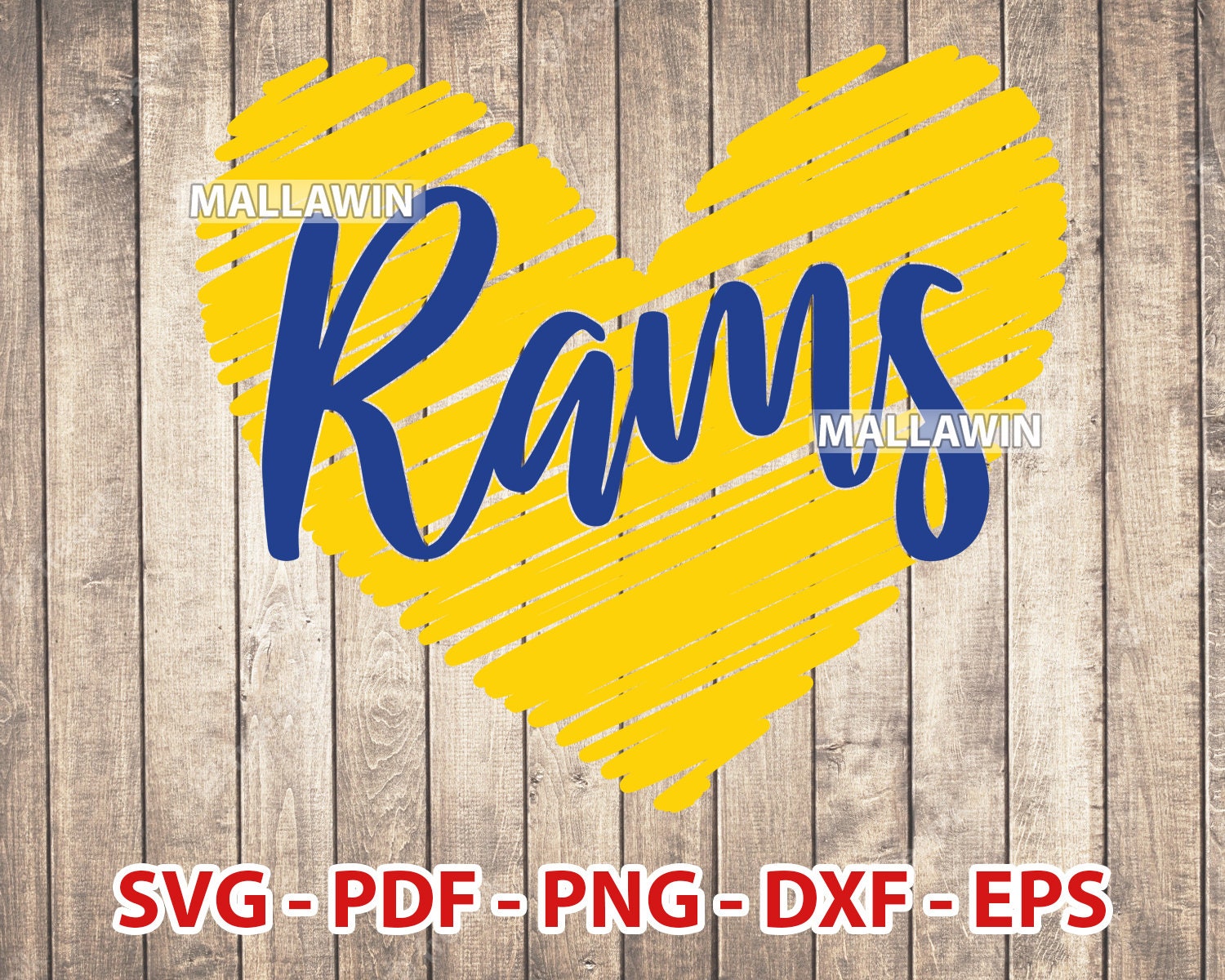 Rams Svg Football Love for Cutting With Cricut, Rams Png, Dxf, Eps - Etsy