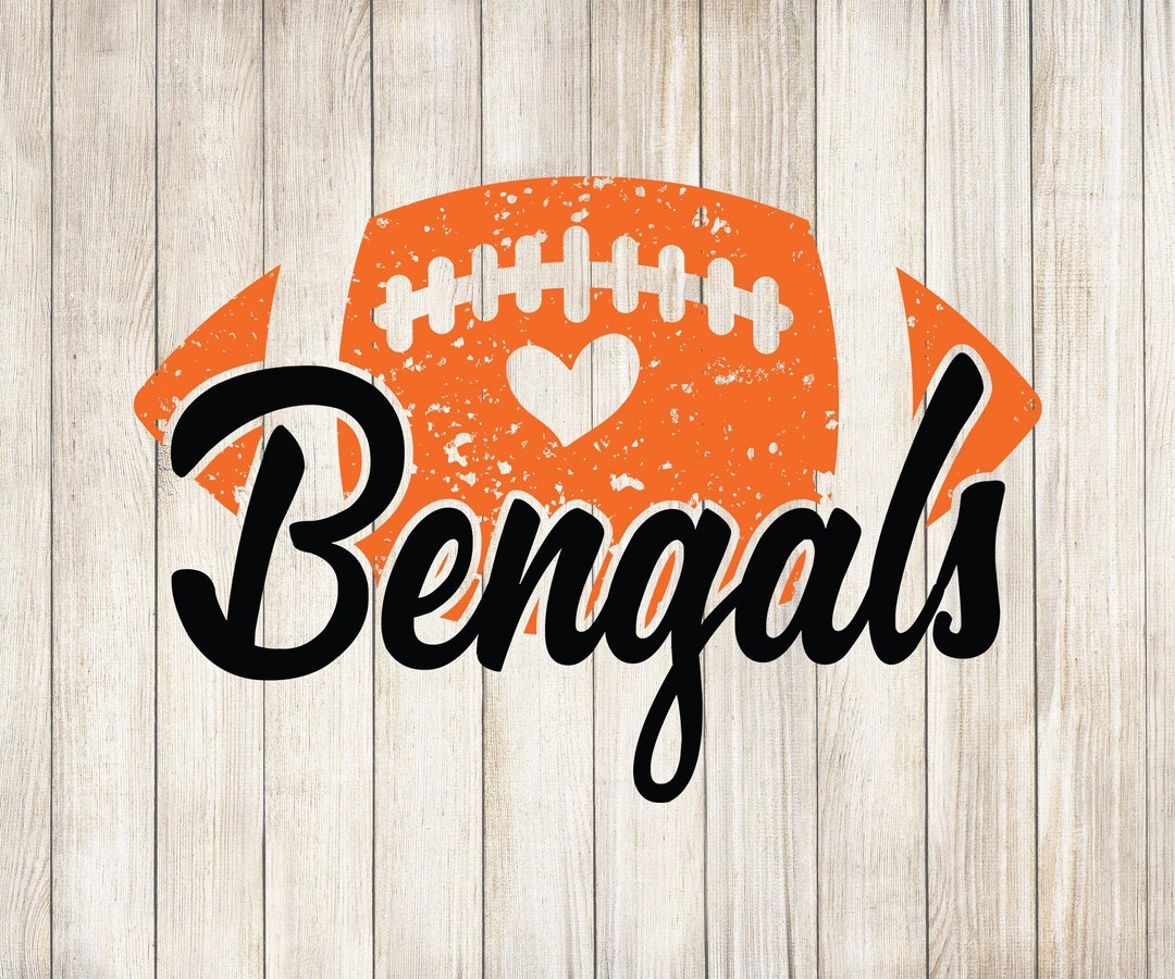 Bengals Svg Football Distressed Love for Cutting With Cricut, Bengals ...