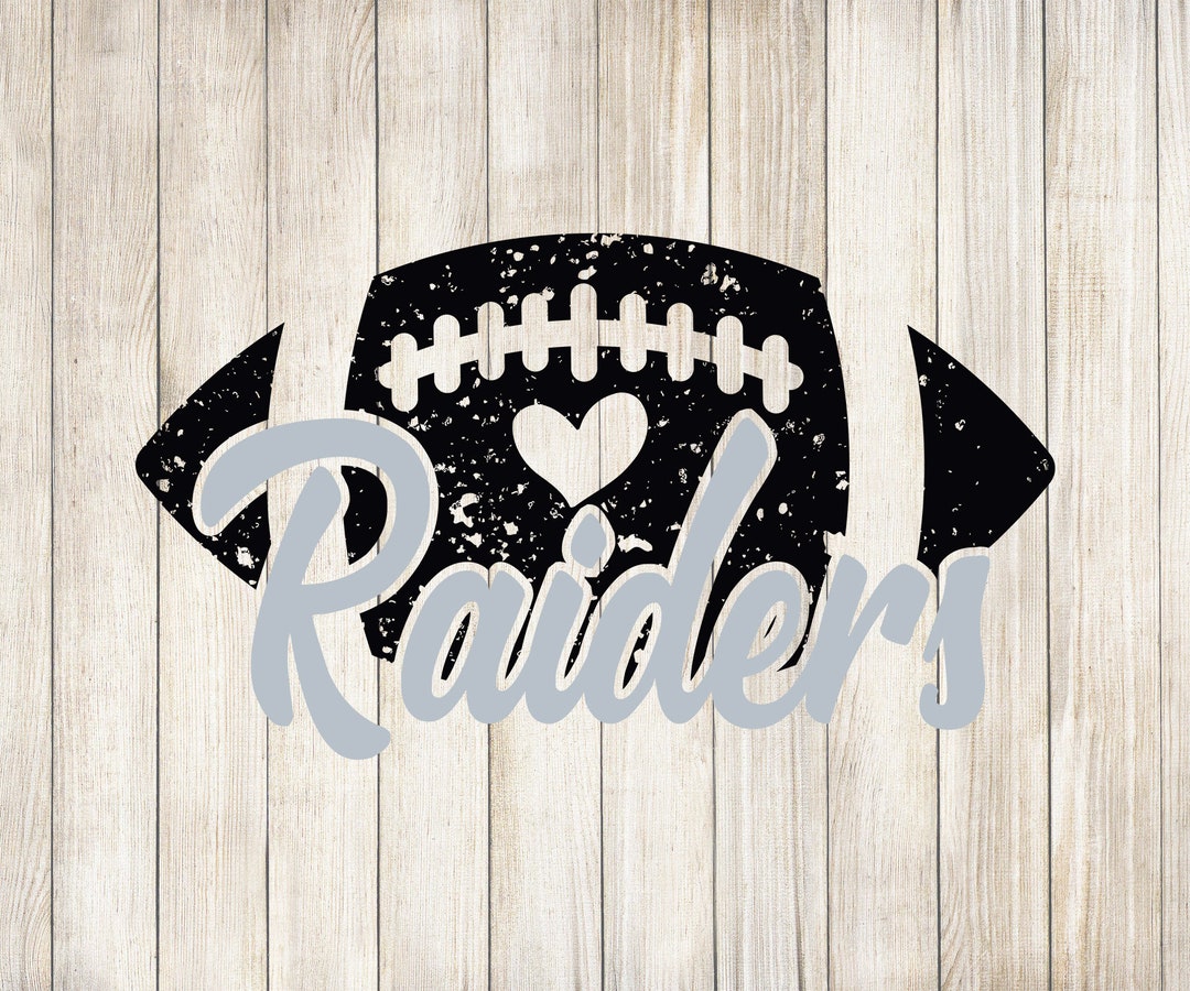 Raiders Svg Football Distressed Love for Cutting With Cricut, Raiders ...