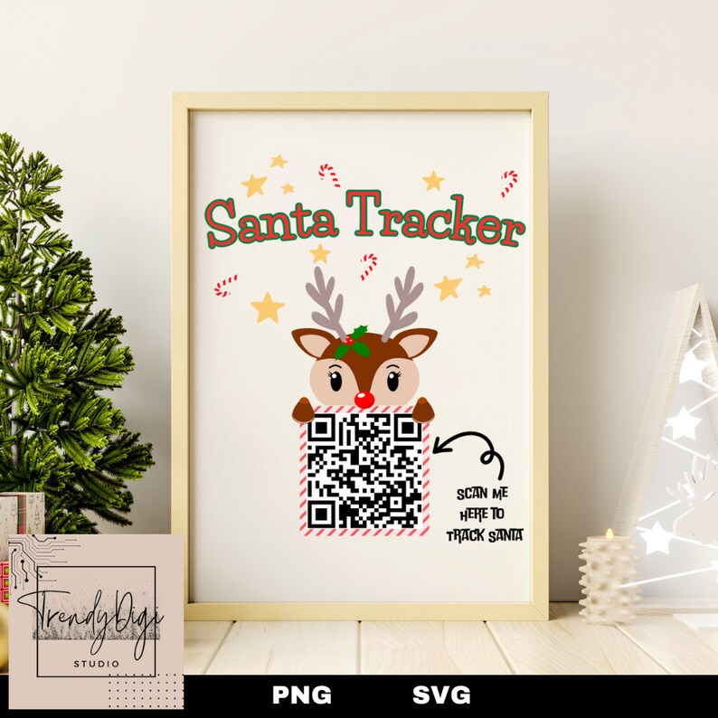 Christmas Santa Tracker Ornament PNG SVG, Christmas Ornament, Santa ...