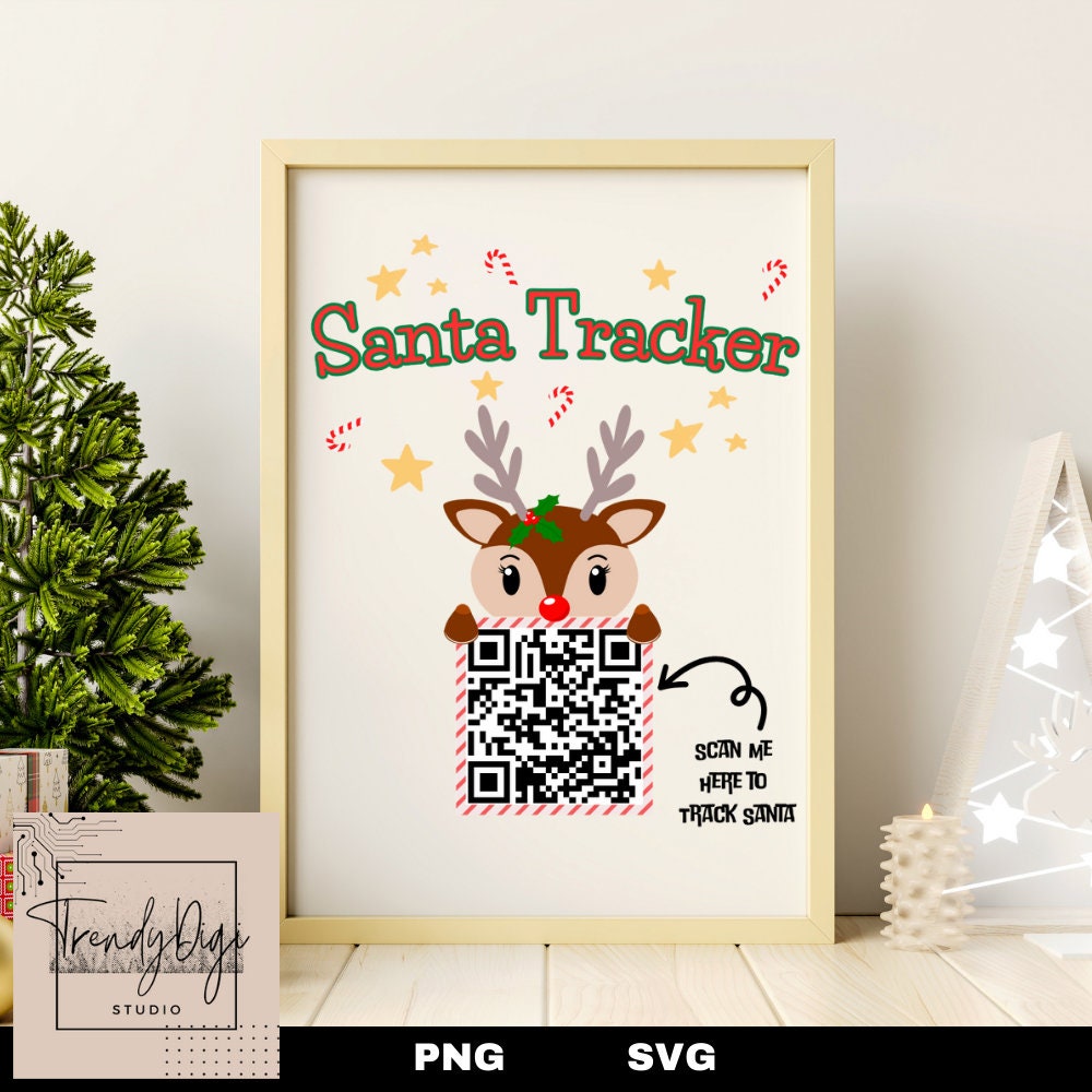 Christmas Santa Tracker Ornament PNG SVG, Christmas Ornament, Santa ...
