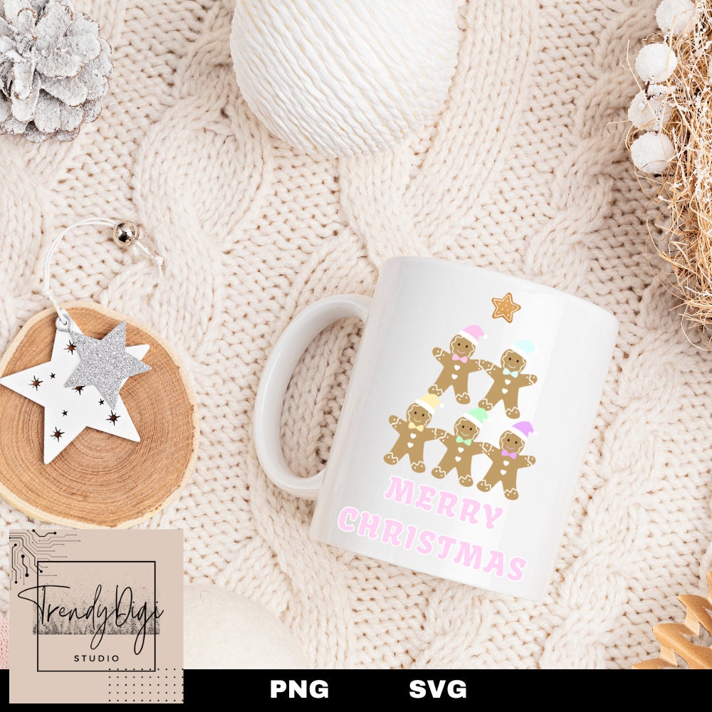 Pastel Gingerbread Clipart PNG SVG, Christmas Gingerbread, Pink ...