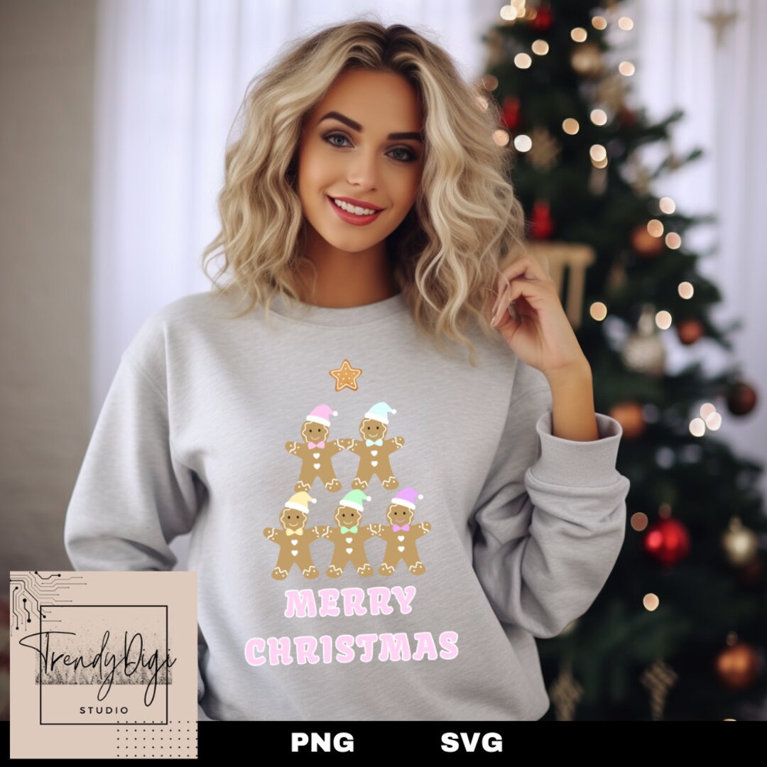 Pastel Gingerbread Clipart PNG SVG, Christmas Gingerbread, Pink ...
