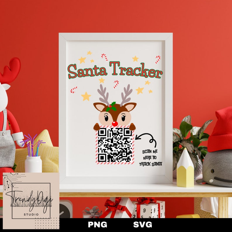 Christmas Santa Tracker Ornament PNG SVG, Christmas Ornament, Santa ...