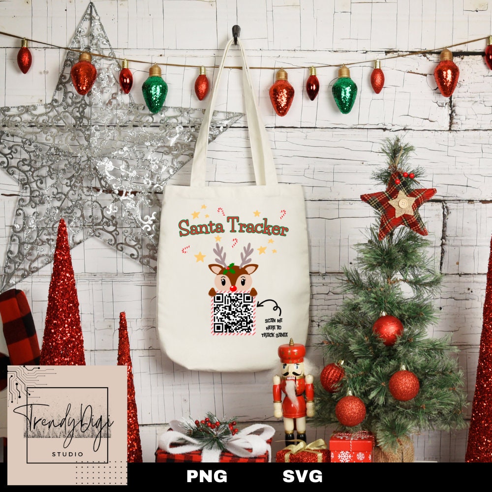 Christmas Santa Tracker Ornament PNG SVG, Christmas Ornament, Santa ...