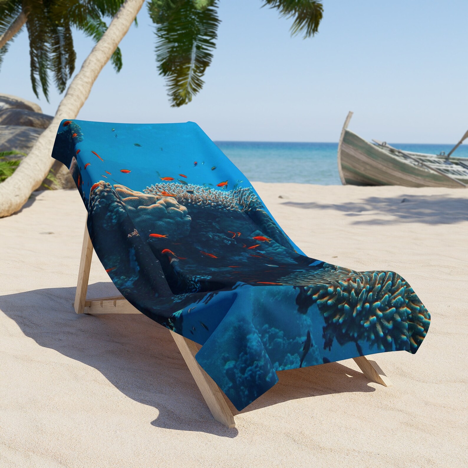 Reef With Orange Fish Beach Towel - Etsy